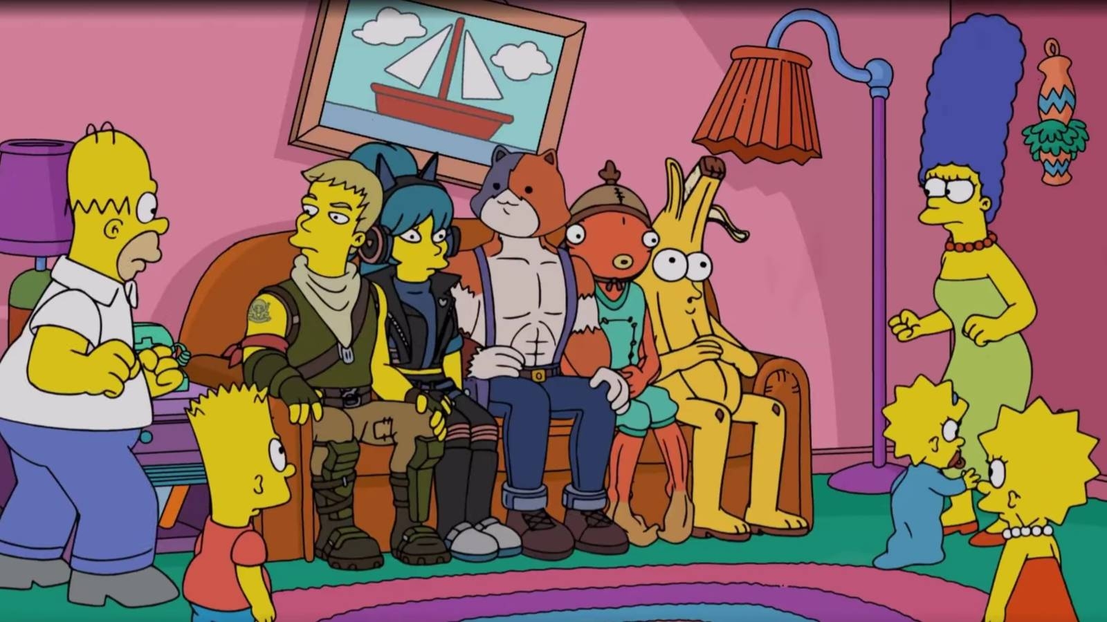Latest Episode Of The Simpsons Opens With Fortnite's Peely Suffering A ...