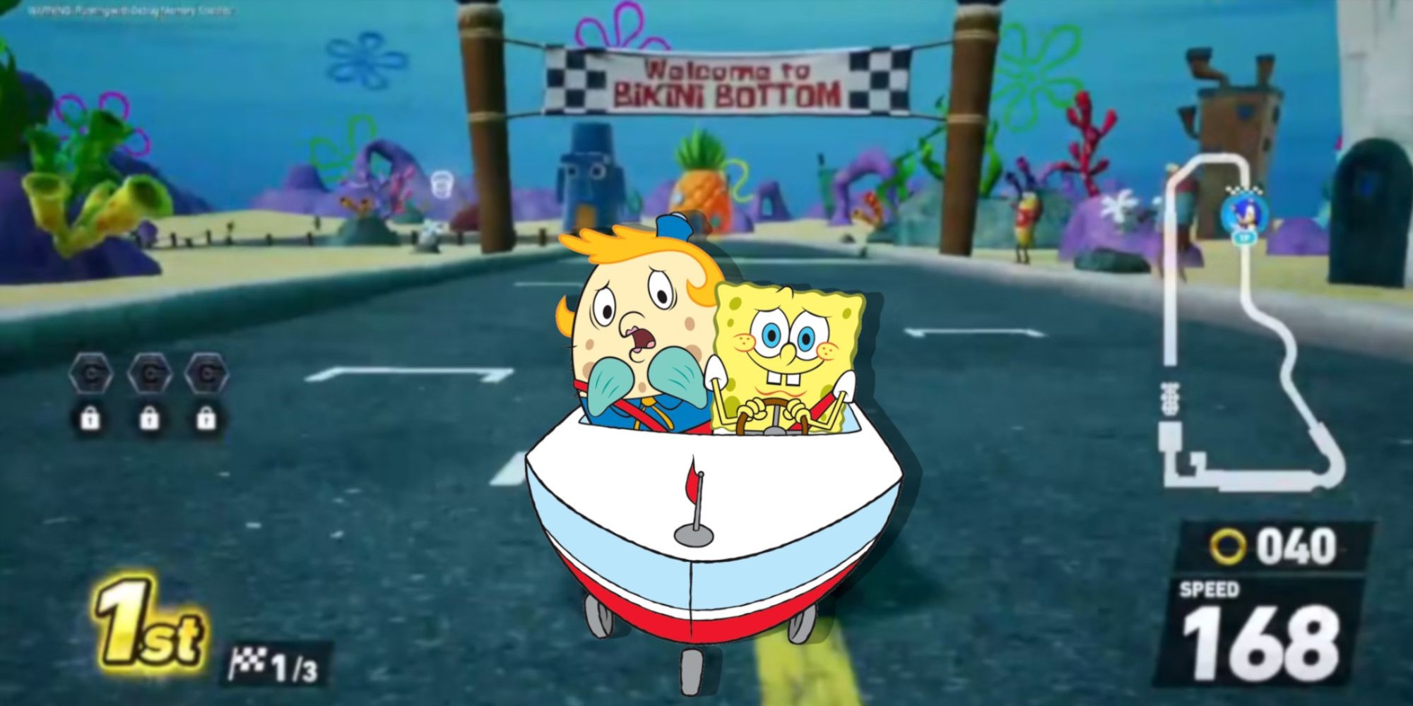 Bikini Bottom GP: Sonic Racing: CrossWorlds Will Feature SpongeBob ...