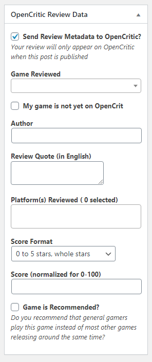 OpenCritic Portal